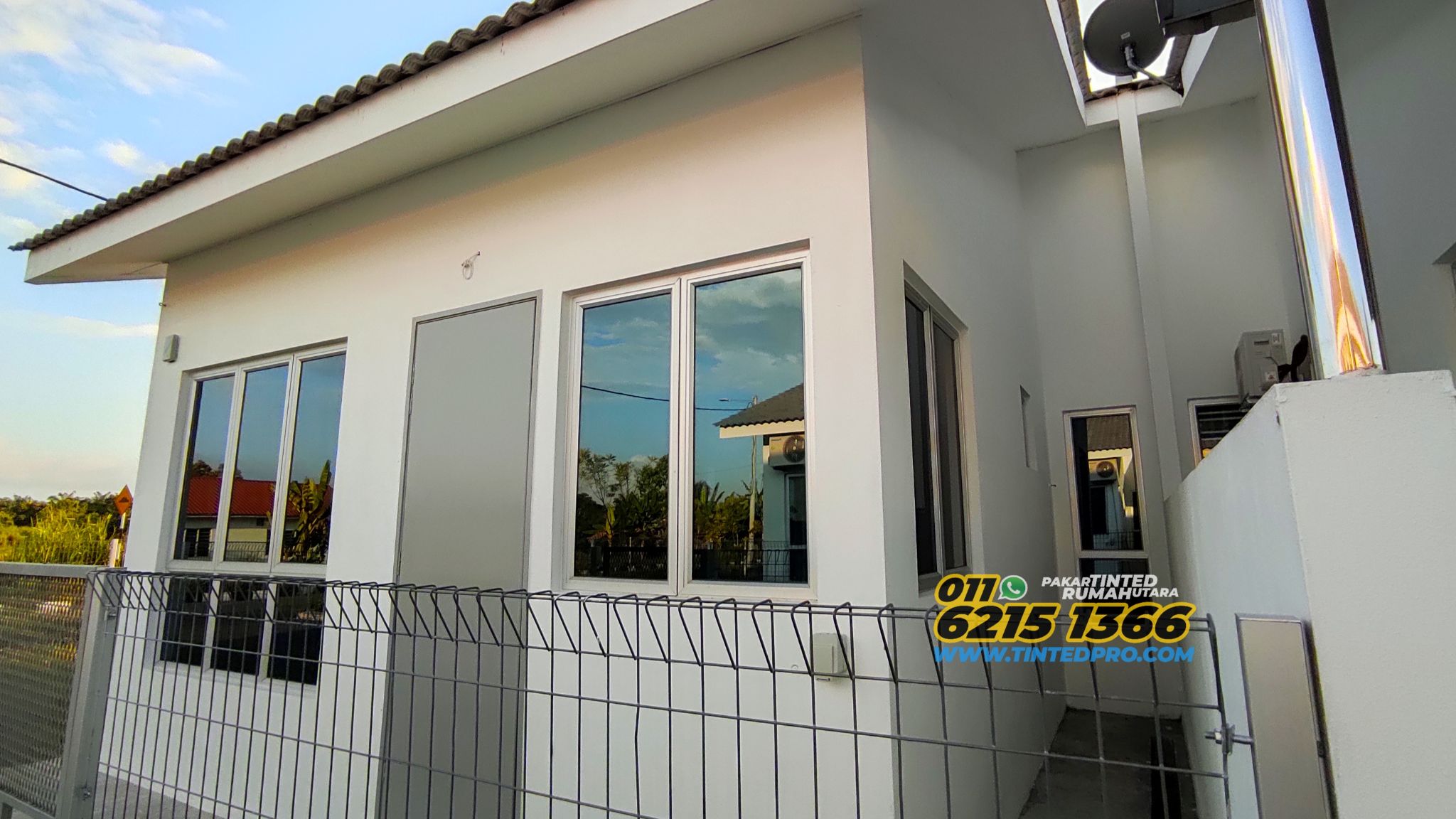 Pemasangan tinted rumah di Taman Anggerik Simpang 5, Parit Buntar, Perak