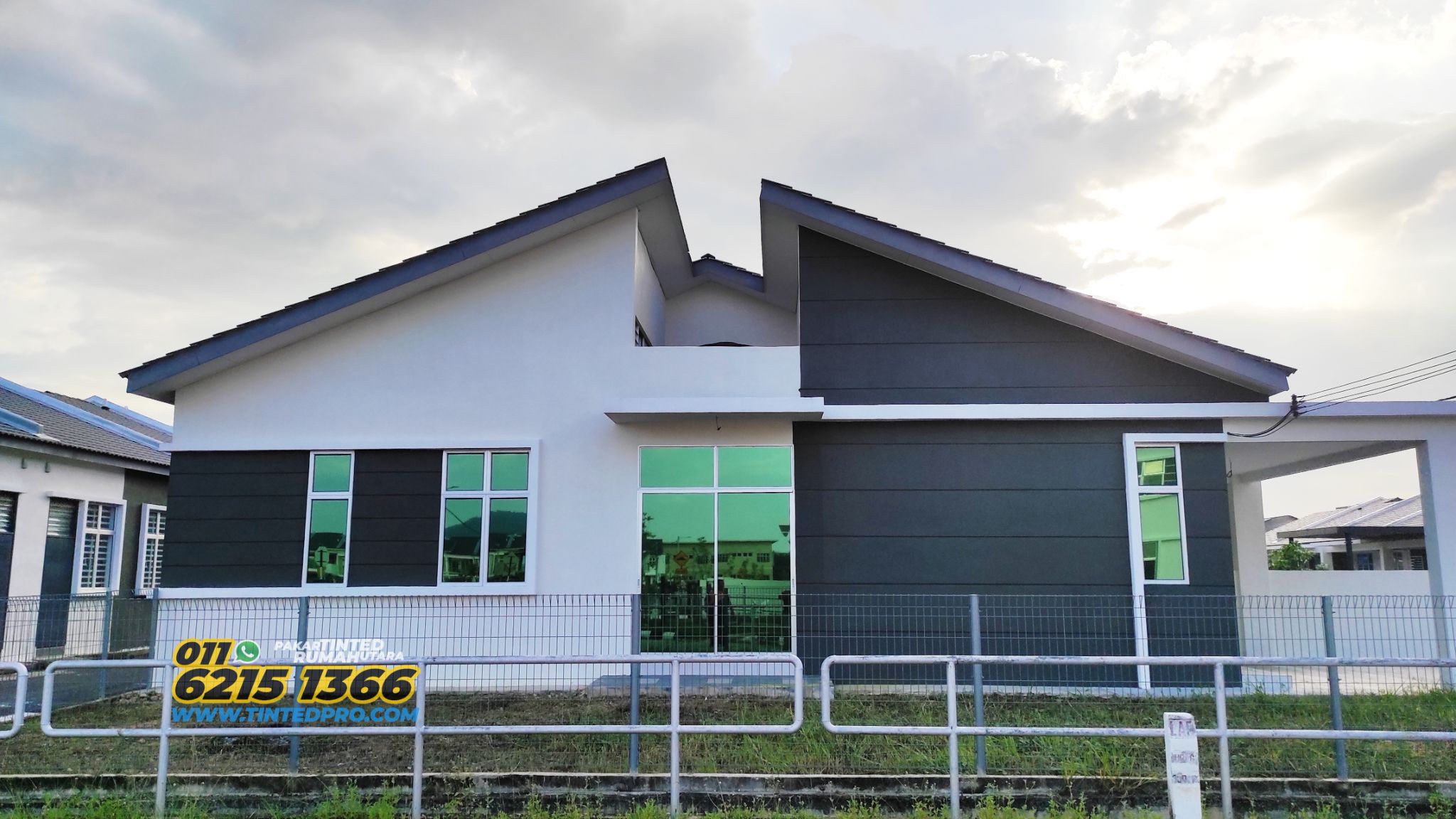 Pemasangan tinted rumah di Taman Kerian Putra, Parit Buntar, Perak