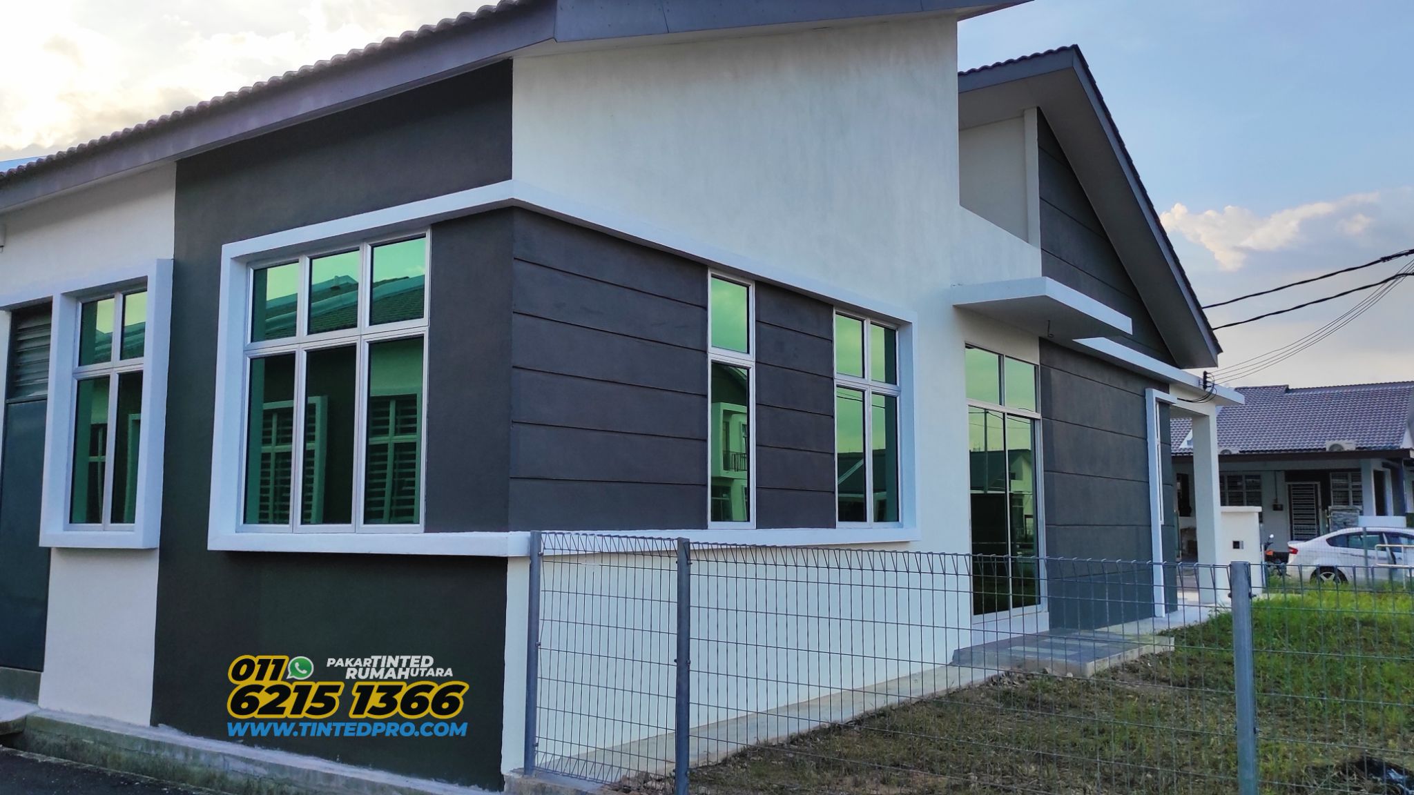 Pemasangan tinted rumah di Taman Kerian Putra, Parit Buntar, Perak